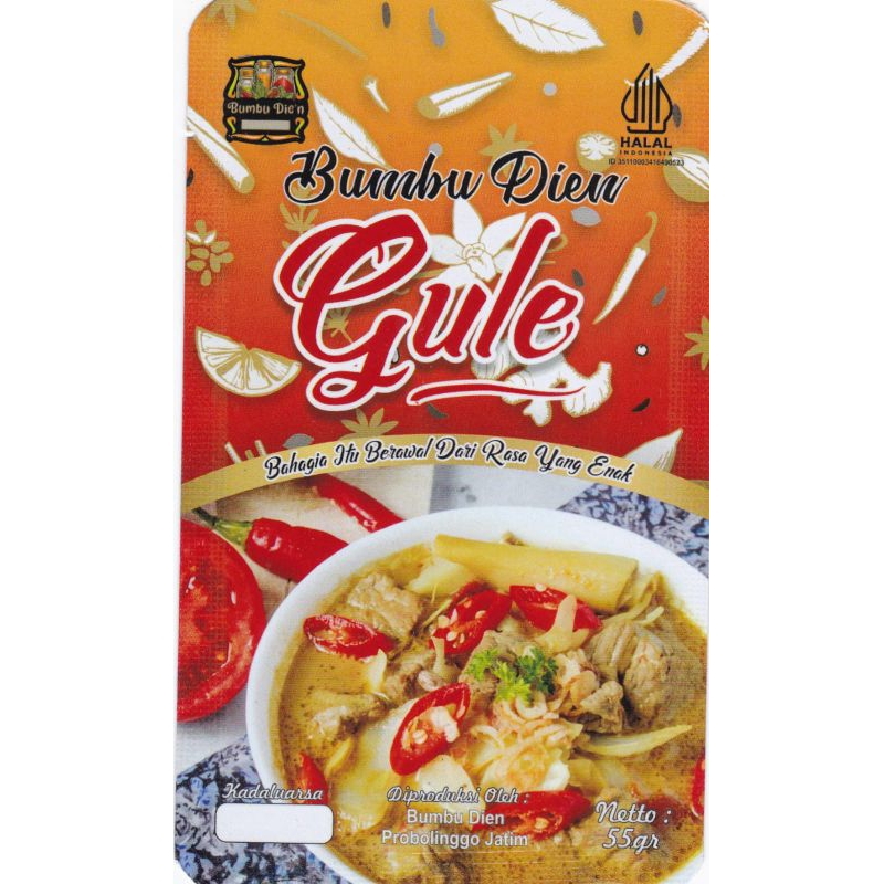 Jual BUMBU GULE INSTAN DIEN ENAK LEZAT DAN PRAKTIS 50gram | Shopee ...