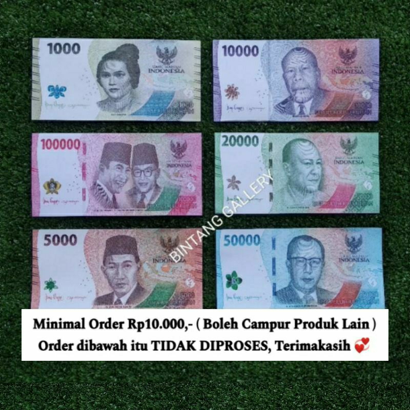 Jual 50 LEMBAR UANG MAINAN MODEL BARU / UANG MAINAN UNTUK MAHAR ...