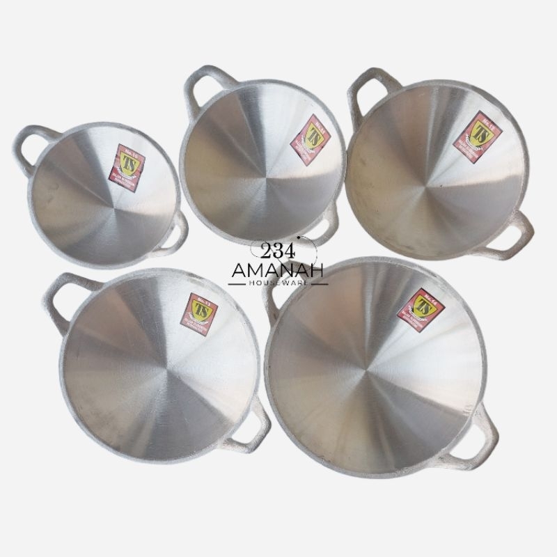 Jual Wajan Kuali Penggorengan Aluminium Cor Ukuran 10,11,12,13 dan 14 ...