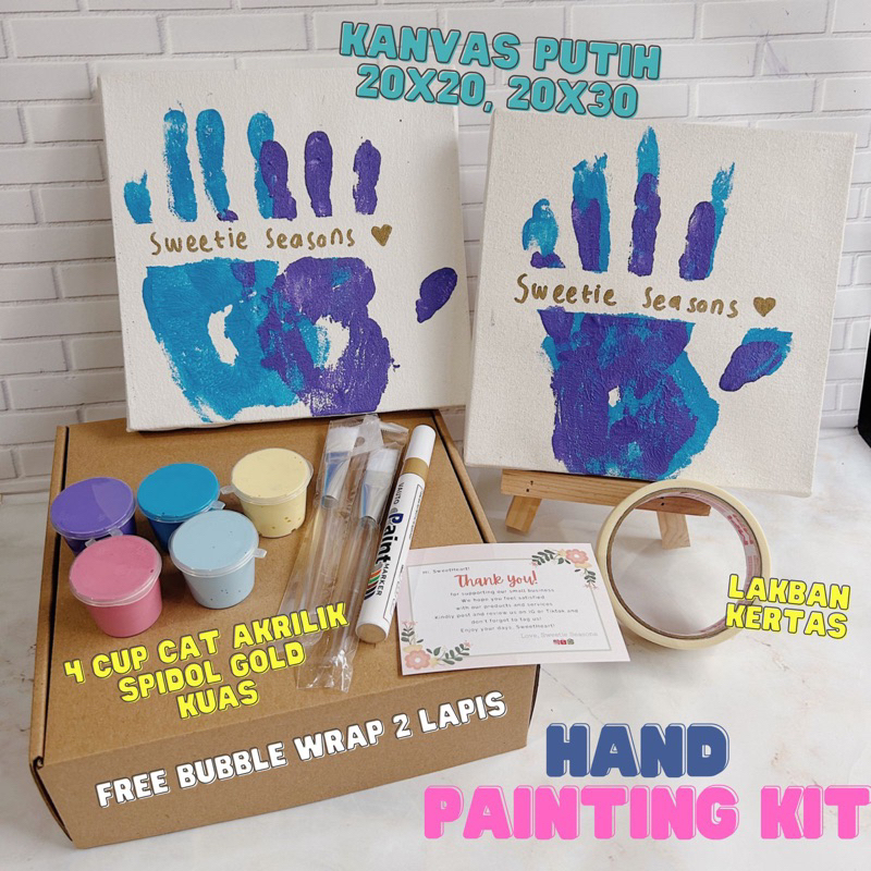 Jual DIY Hand Painting Kit Canvas Putih By Sweetie Seasons | Kanvas Cap ...