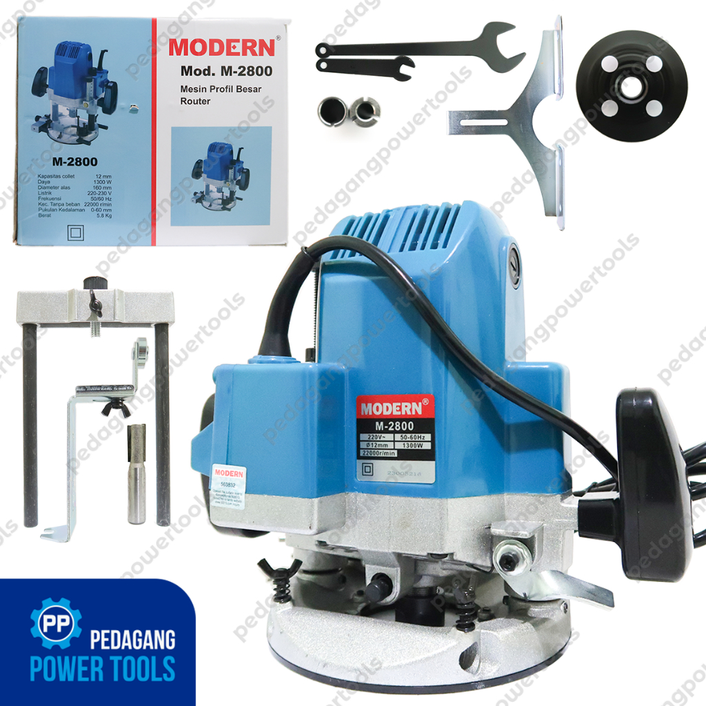 Jual MODERN M-2800 Mesin Router Kayu Listrik 12 mm Besar Wood Trimmer 1 ...