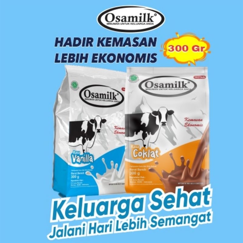 Jual Osamilk Susu Sapi penggemuk badan BPOM Halal 300 gram | Shopee ...