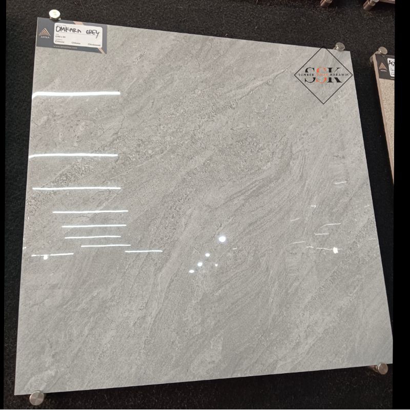 Jual Granit lantai 60x60 Arna Omkara Grey - Glossy | Shopee Indonesia
