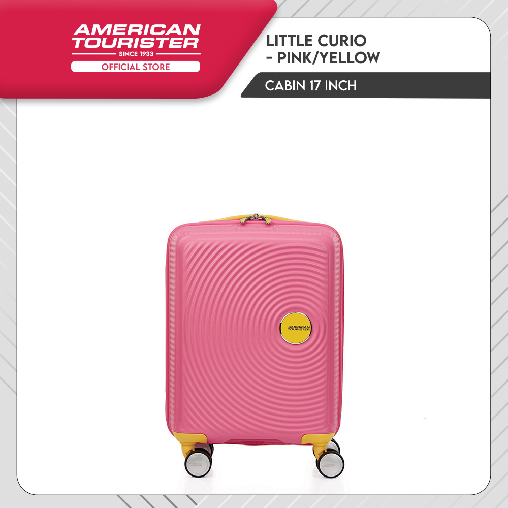 Jual American Tourister Koper Hardcase Little Curio 17 AM Pink/Yellow ...