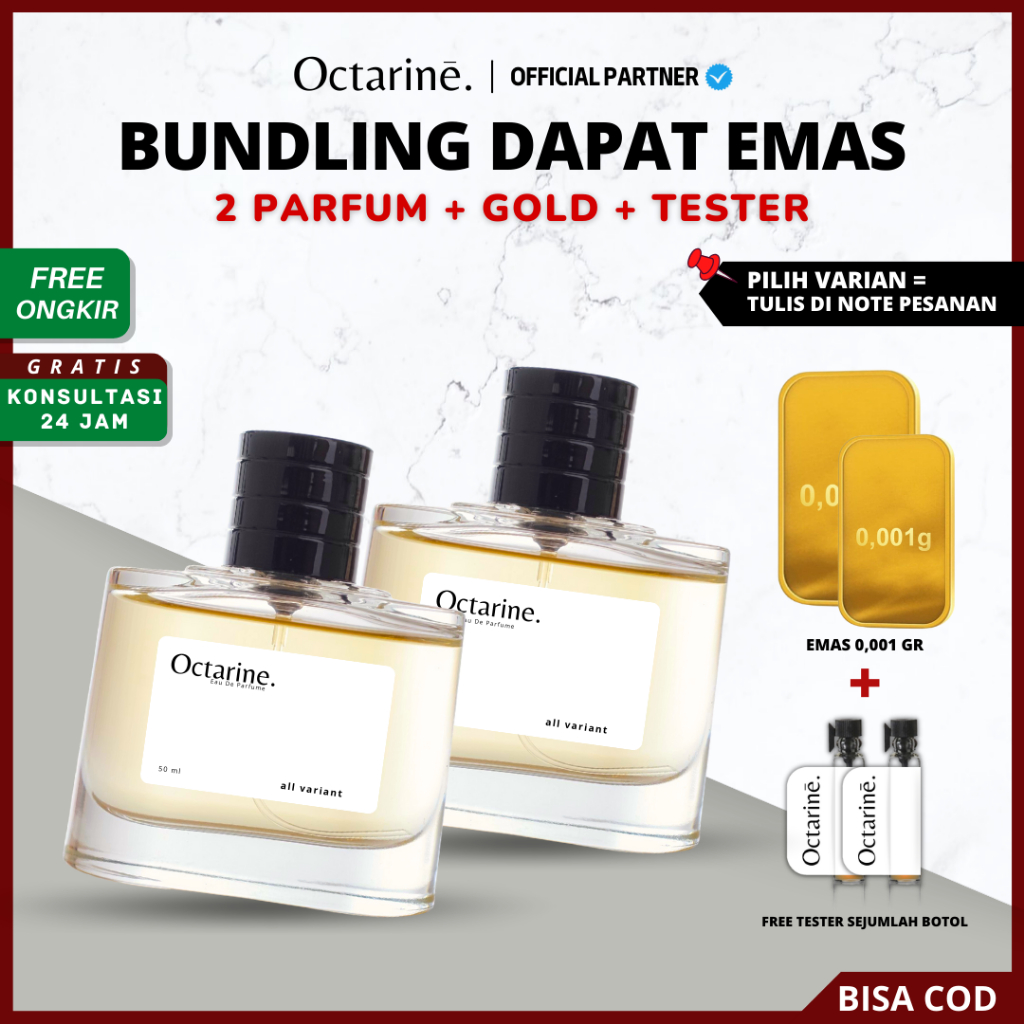 Jual Octarine Parfum PROMO Bundling Beli 2 Botol Parfum 50ml Bebas ...