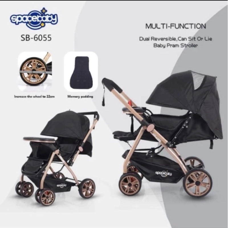 Jual Stroller Space Baby SB 6055/ Yukita ST 16 , bisa hadap depan dan ...