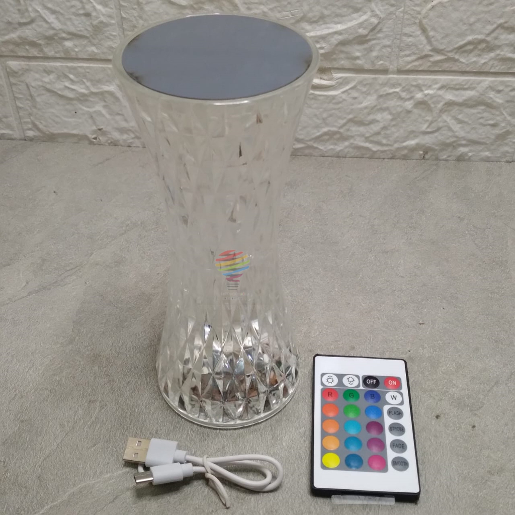 Jual Lampu Hias Meja Crystal RGB 16WARNA REMOTE & TOUCH SENSOR RGB ...