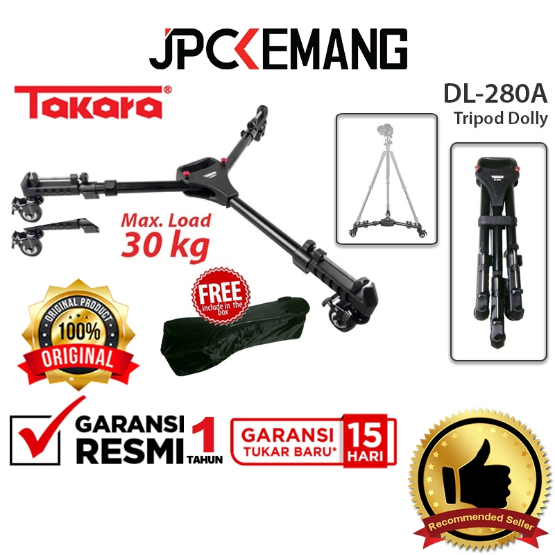 Jual Takara DL280A Aluminium Professional Tripod Dolly Roda DL-280A ...
