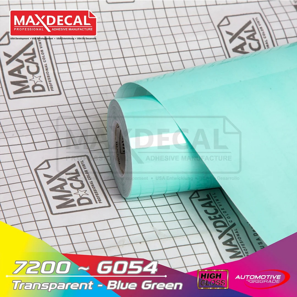 Jual Sticker Maxdecal 7200 G054 Blue Green Tosca Transparan Line Kertas ...