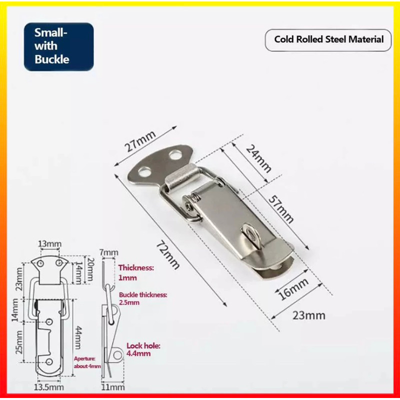 Jual kaitan peti/overval kunci/kancing kunci spring/ kaitan besi ...
