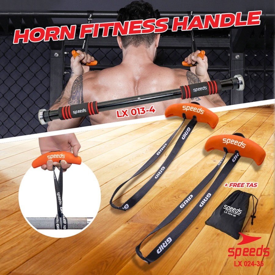 Jual SPEEDS Horn Fitness Handles Grip Fitnes Handle Pull Up Weight ...