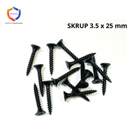 Jual Sekrup/ Skrup Untuk Pemasangan PVC dan Gypsum 3.5 x 25 mm Per Box | Shopee Indonesia