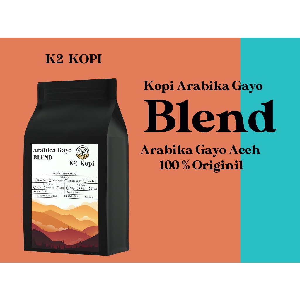 Jual Kopi Gayo Aceh Arabika Blend, Roast bean dan bubuk, K2 kopi ...