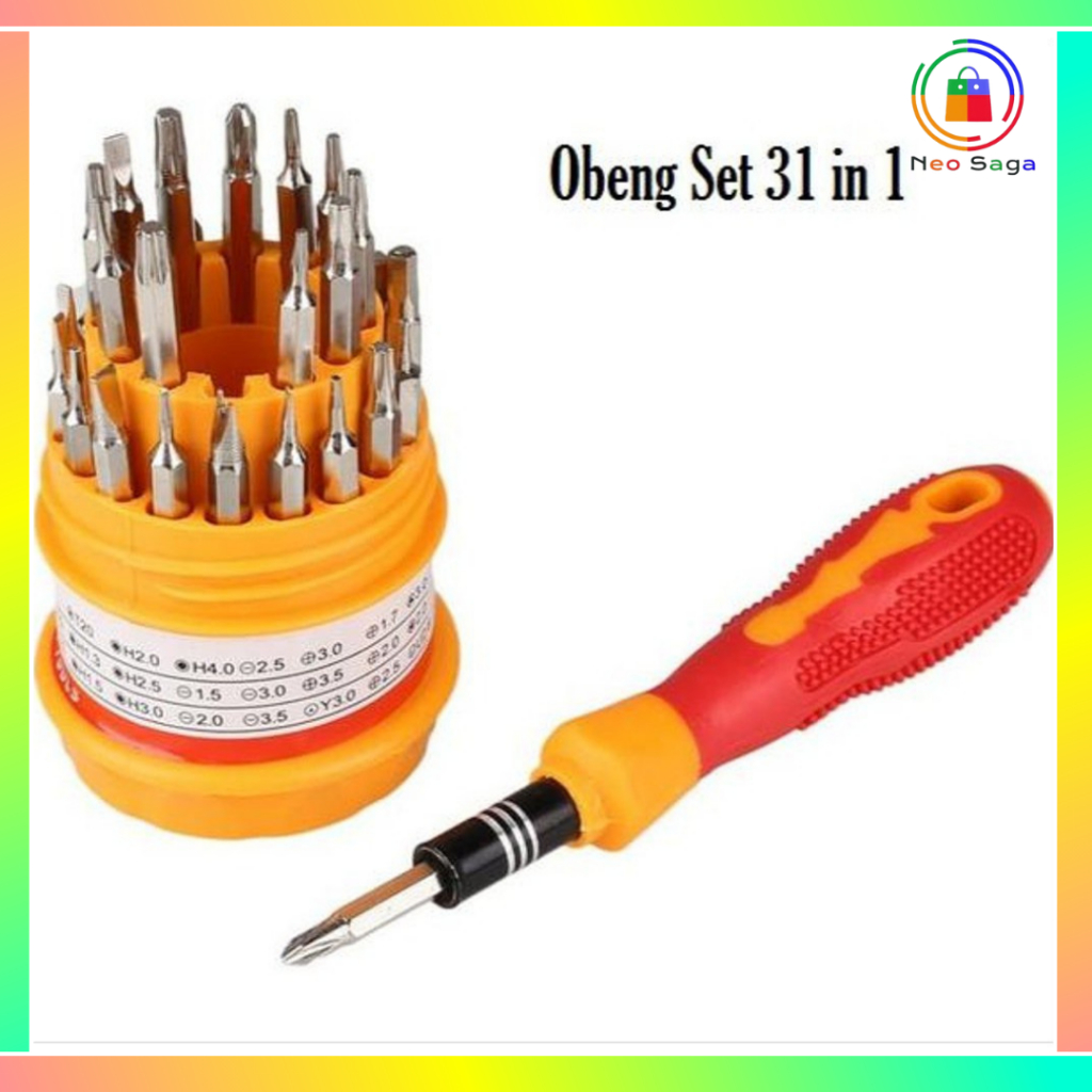 Jual Obeng set toolkit 31in1 / obeng mini service 31 in 1 | Shopee ...