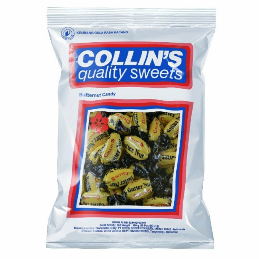 Jual Permen Collins Butter Nut Candy Kembang Gula Rasa Kacang | Shopee ...