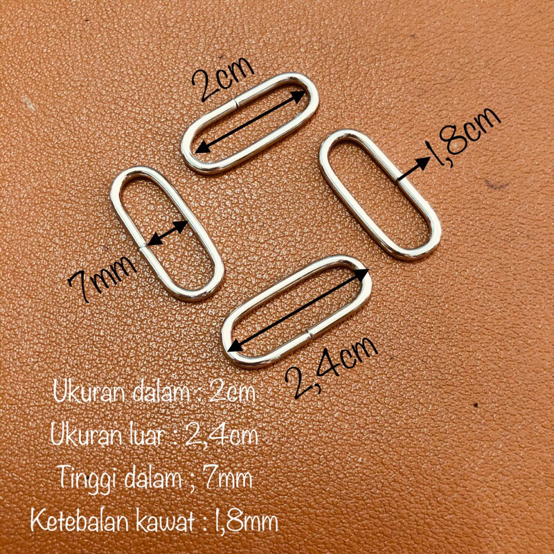 Jual ring oval 2cm / ring kapsul 2cm / ring oval besi 2cm | Shopee ...