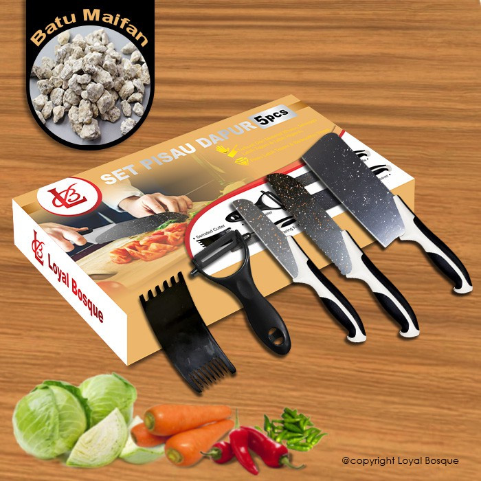 Jual Pisau Dapur Tajam/Pisau Set Dapur 5 Pisau (J13) / Pisau Daging ...