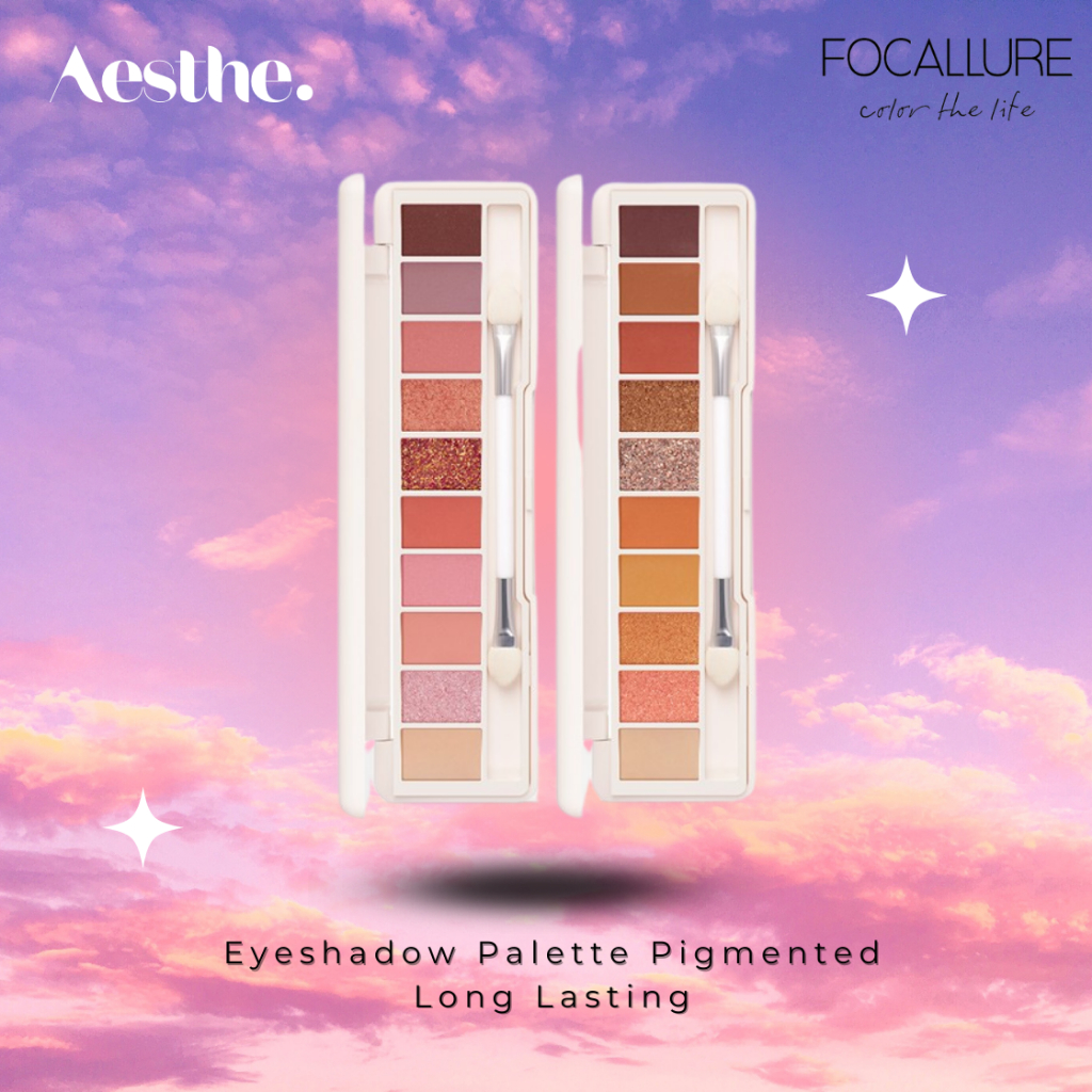 Jual FOCALLURE 10 Shades Eyeshadow Palette Pigmented Long Lasting ...