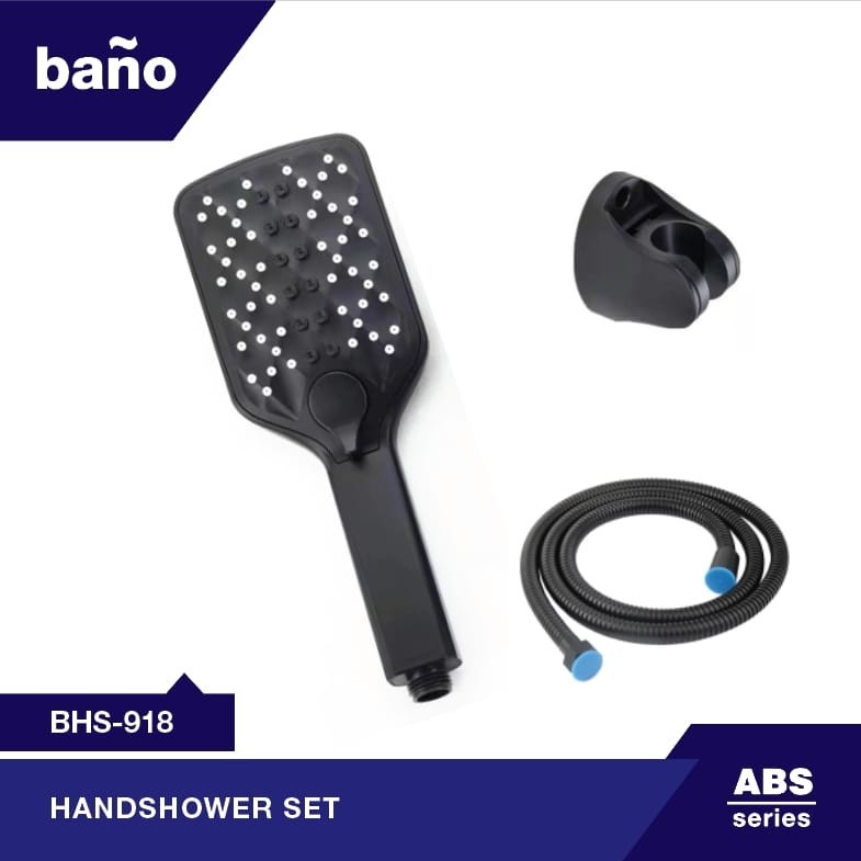 Jual Paket Hand shower Premium Bano HItam + Kran Cabang Stik - Hitam ...