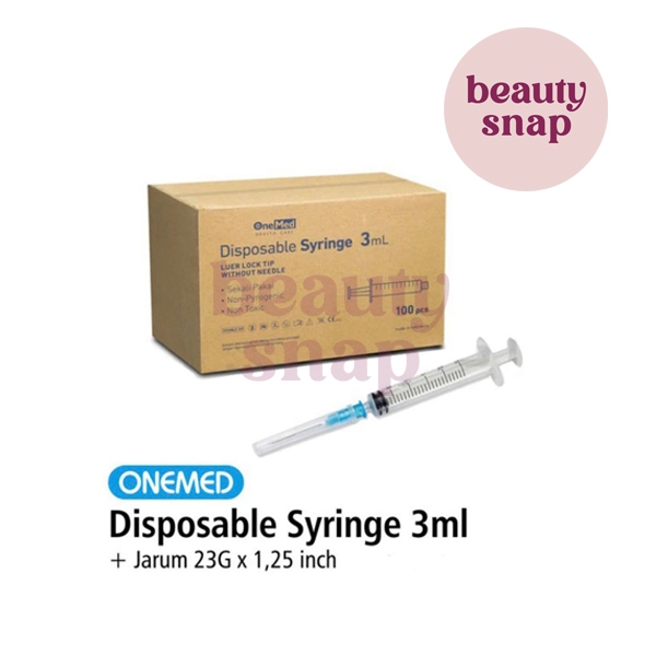 Jual [ECER] Disposable Syringe / Spuit 3 cc ORIGINAL Onemed Spuit ...