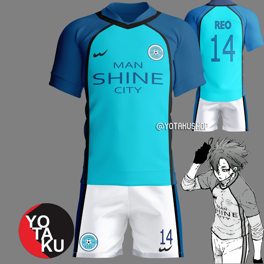 Jual Jersey Anime Cosplay Blue Lock Manshine Reo Mikage Full Set ...