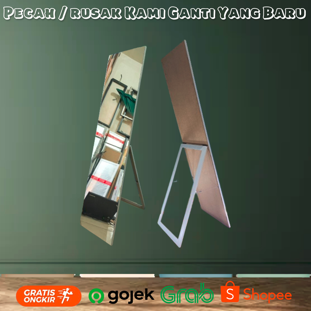 Jual Standing Framelss / Kaca Standing Berdiri / Kaca Cermin Dinding ...