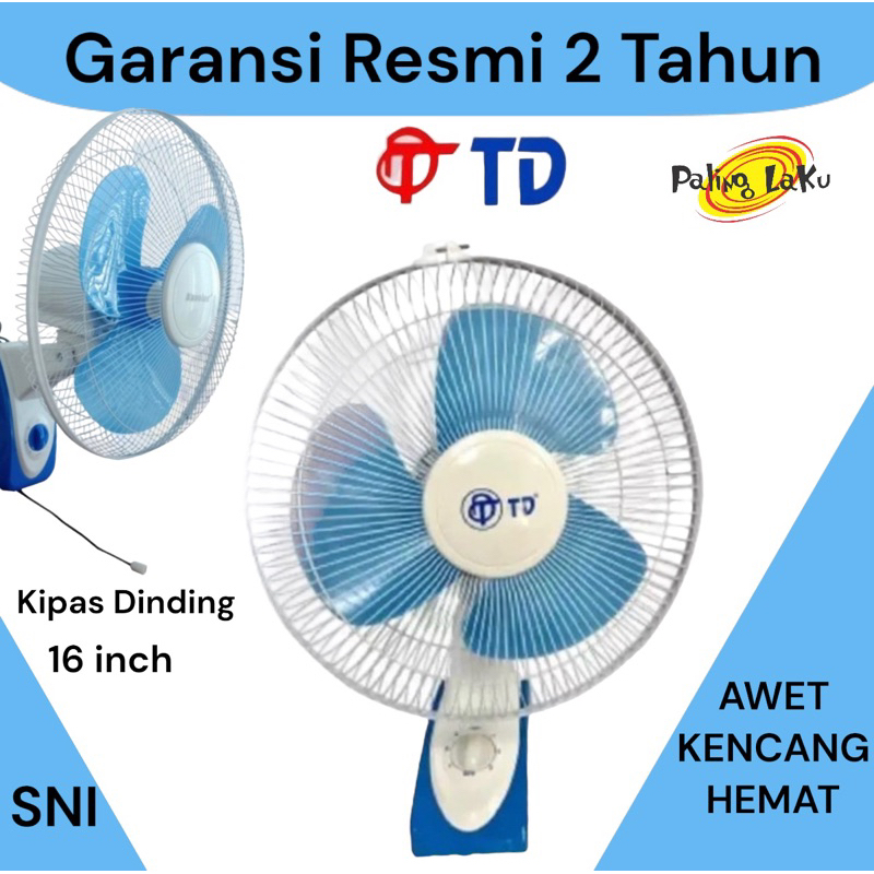 Jual Kipas Dinding TD 16 “ Angin Kencang Garansi 2 Tahun Wall Fan | Shopee Indonesia