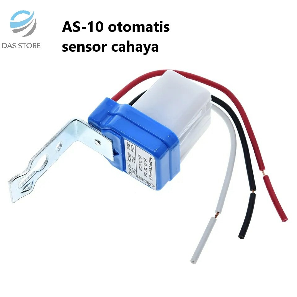 Jual AS-10 Saklar Lampu Otomatis Sensor Cahaya 220VAC 12VDC 10A LDR ...