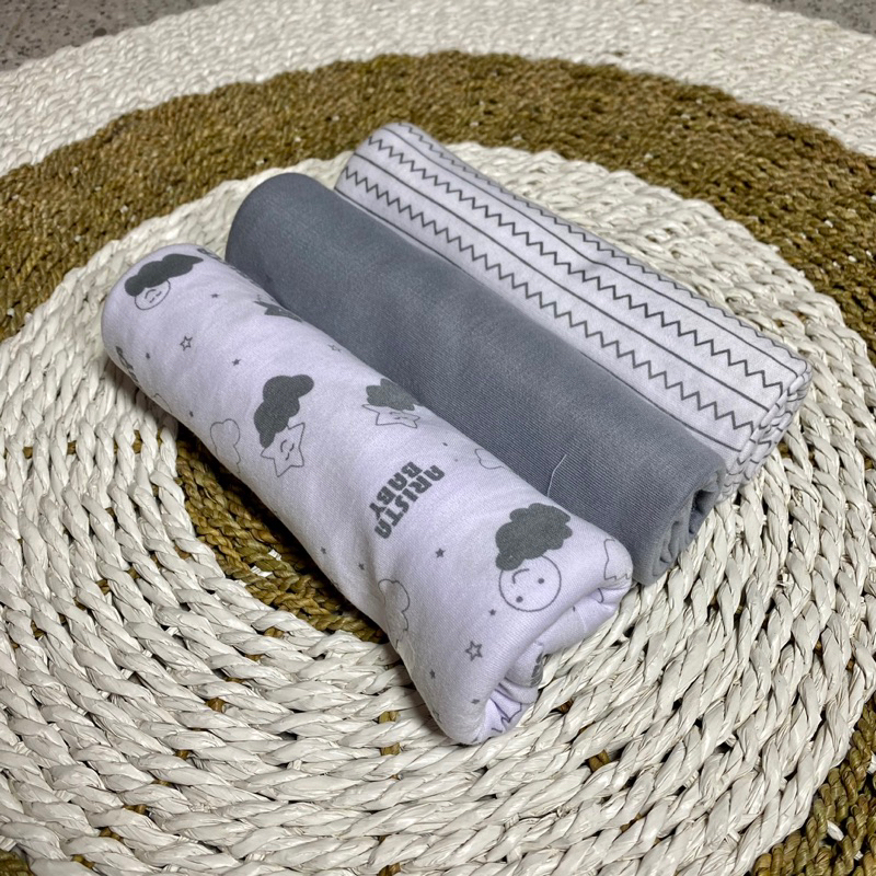 Jual 3 Pcs Bedong Bayi Jumbo 110x90 cm Terbaru Seri Awan Garis Polos ...