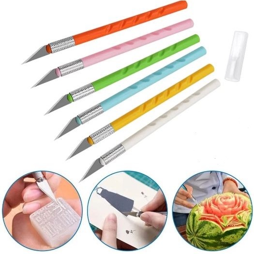 Jual Pisau Ukir Seni Kerajinan Tangan - DIY Craving Cut Art Knife ...