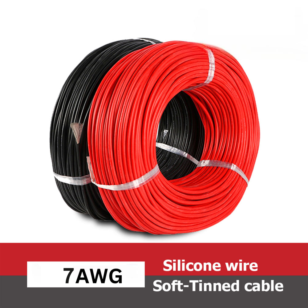 Jual Kabel AWG Silicone Extra Soft Temperature Resistant Wire 1M 7 AWG ...
