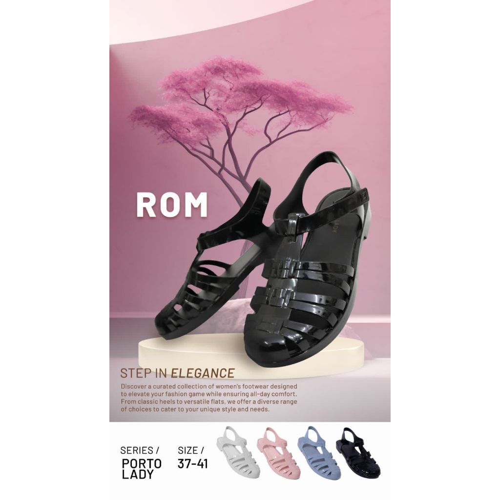 Jual PORTO LADY ROM NEW PRODUK SEPATU SANDAL JELLY (BEST SELLER ...
