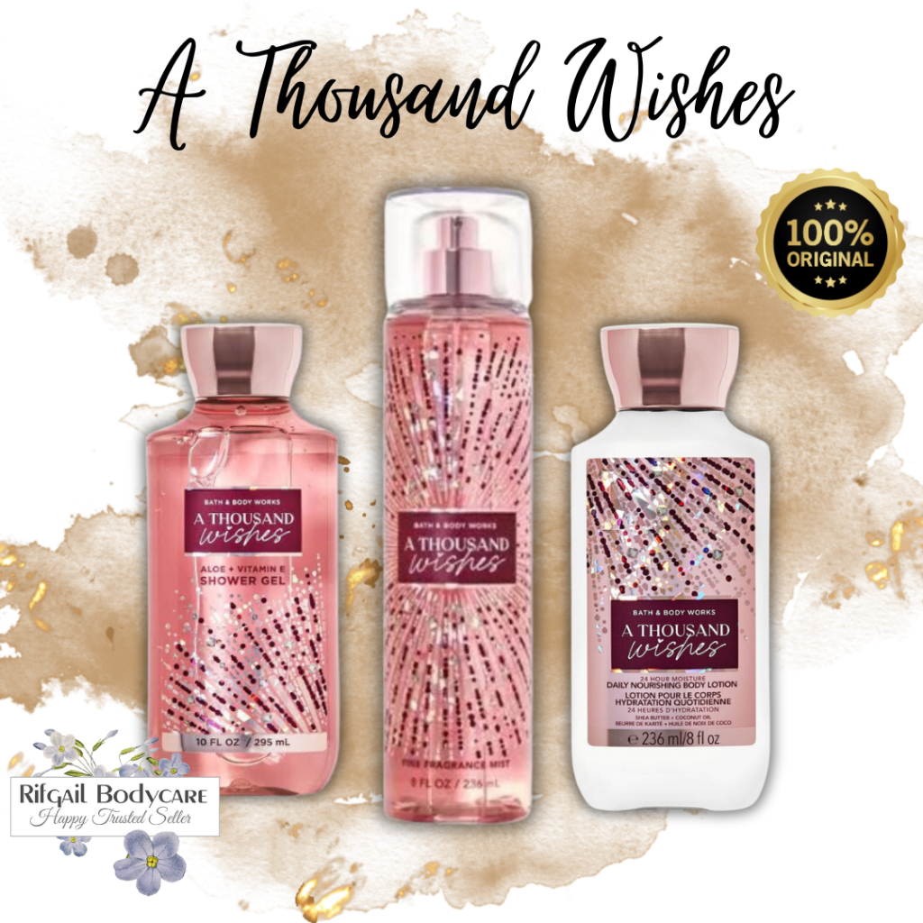Jual Bath And Body Works A THOUSAND WISHES (Body Mist, Body Lotion ...