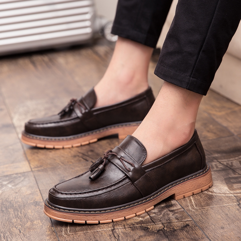 Jual Fashion Modern Gaya Sepatu Pria Tassel Loafer Original Kulit ...