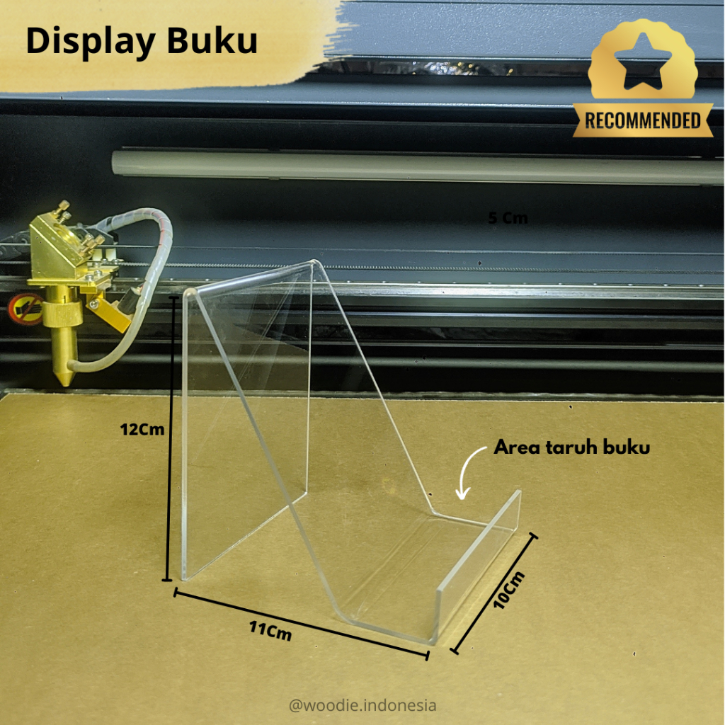 Jual Display Buku Akrilik Tatakan Buku Akrilik Stand Penyanggah Buku ...