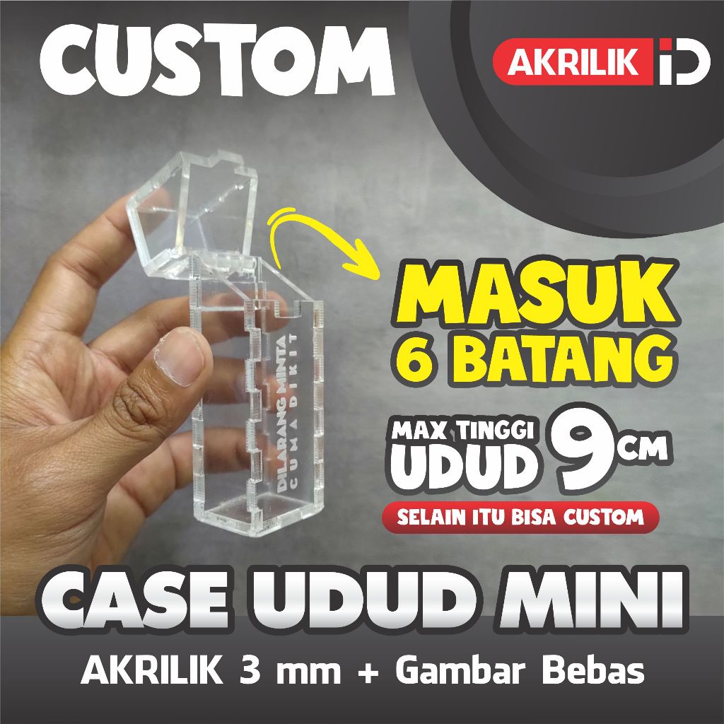 Jual Case Rokok Mini - Akrilik Bening 3 mm - Teks Bebas Custom | Shopee ...