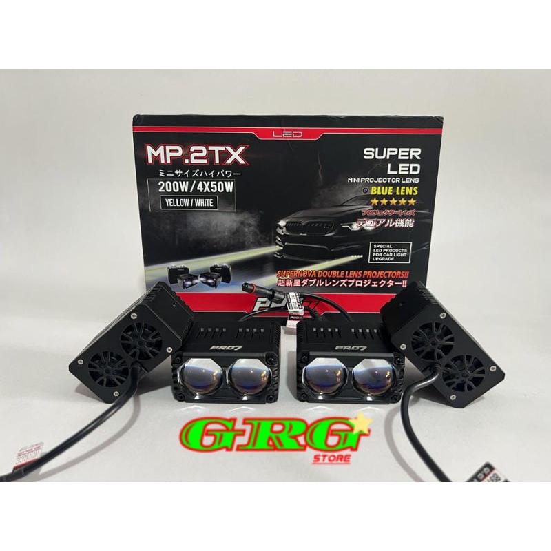 Jual PRO7 MP. 2TX I MINI PROJECTOR 2 MATA PRO7 MP.2X 200W/50W BLUE LENS ...