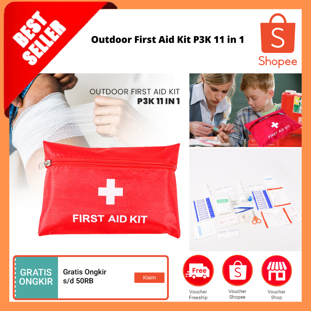 Jual Outdoor First Aid Kit P3K 11 in 1 / Kit Alat pertolongan pertama ...
