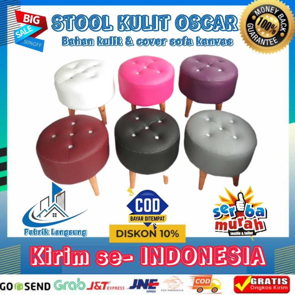 Jual 0SCAR KULIT - SOFA BENCH MINIMALIS / STOOL KULIT PANJANG / sofa ...