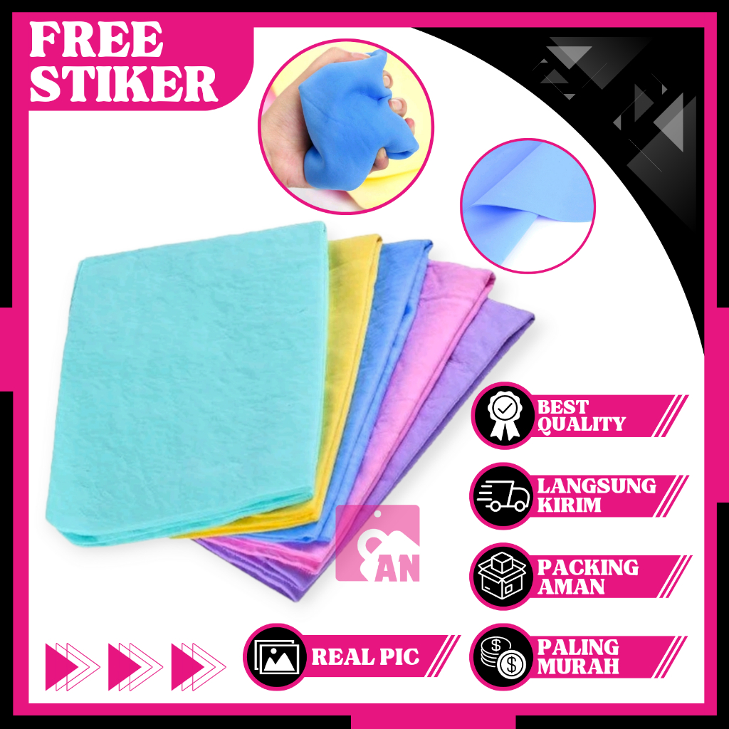 Jual 1PCS Kanebo Kain Lap Serat Sintesis Ukuran Besar Warna Polos Alat ...