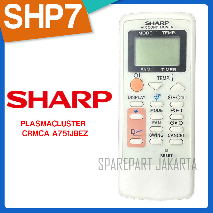 Jual Remote AC SHARP PLASMA CLUSTER CRMC-A751JBEZ | Shopee Indonesia