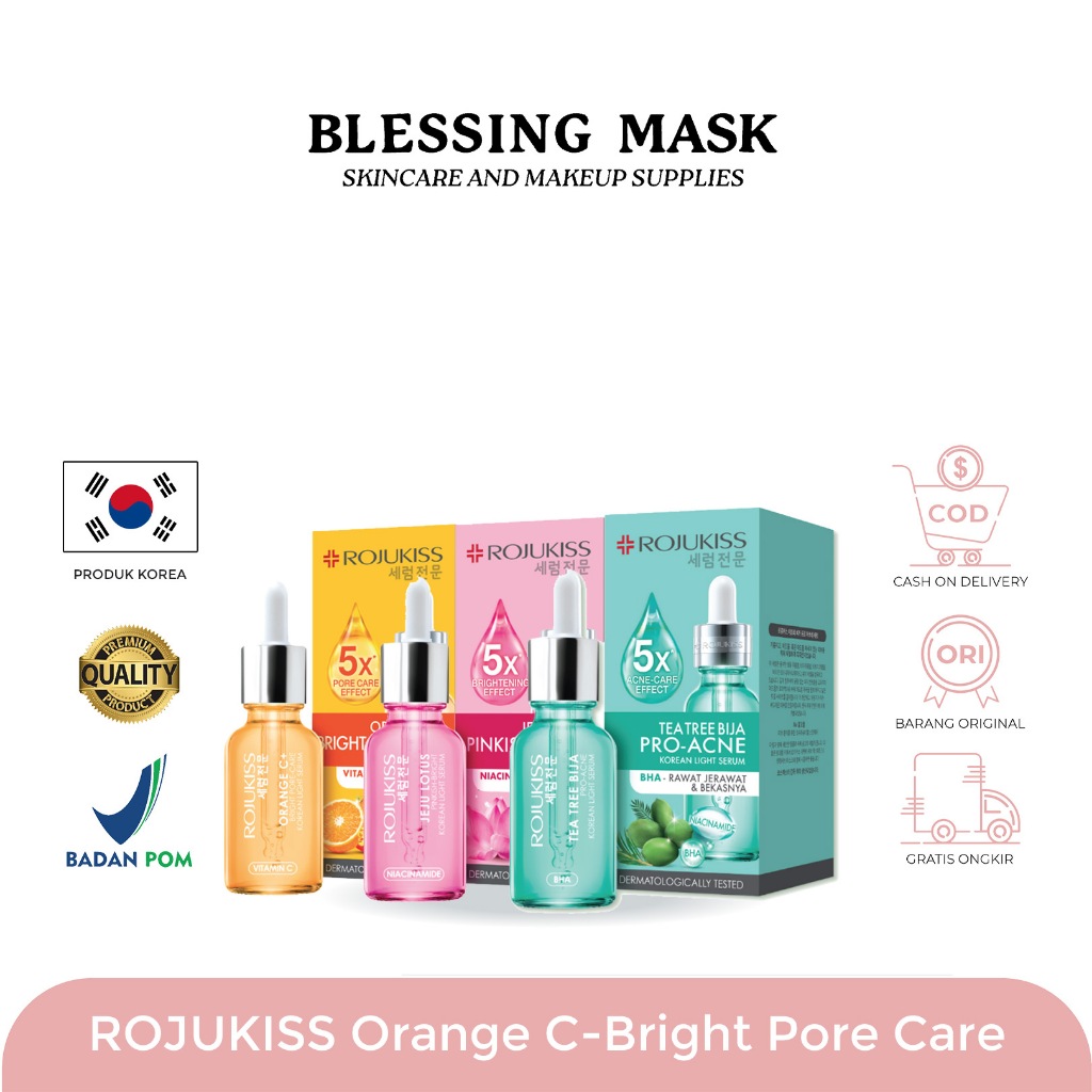 Jual ROJUKISS ORange C-Bright Pore Care | Tea Tree Bija Pro-Acne | Jeju ...