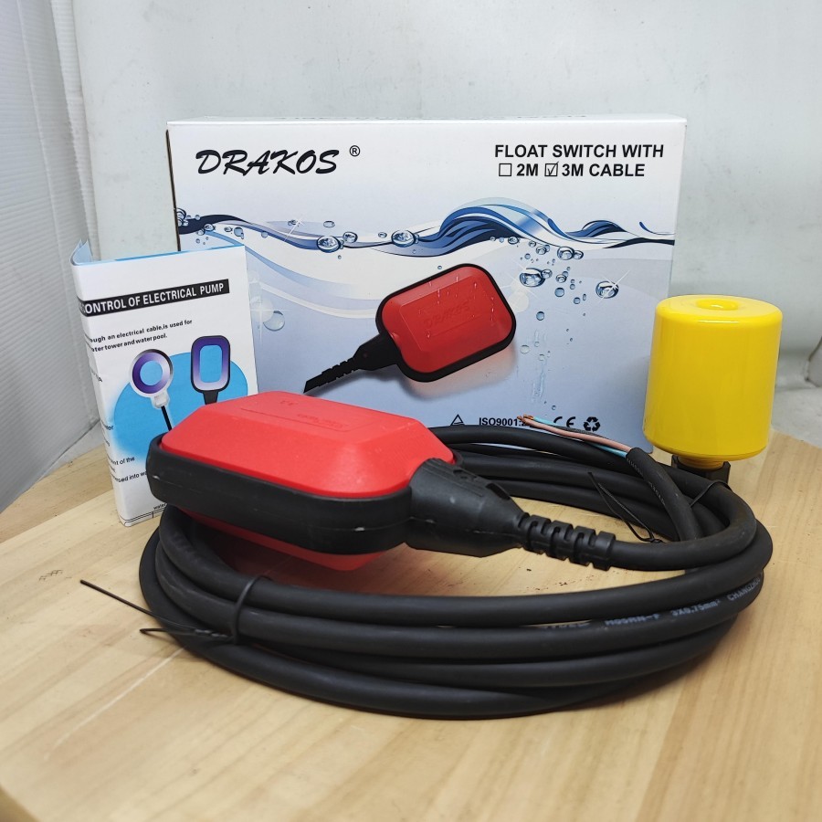 Jual FLOAT SWITCH 3 METER DRAKOS 3METER kabel FLOATING pelampung ...