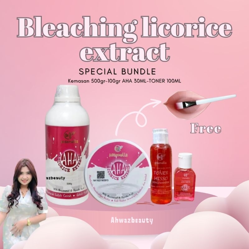 Jual Misonells Bleaching Licorice Extract aha isi 100gr baca deskripsi | Shopee Indonesia