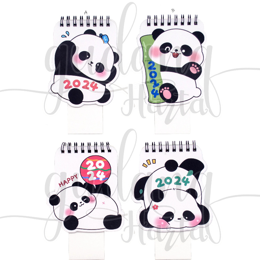 Jual Kalender Meja 2024 Panda Calender Duduk Motif Panda Bentuk GH ...
