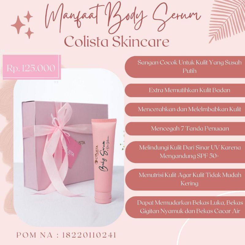 Jual COLISTA SKINCARE BODY SERUM DNA SALMON (BPOM & KEMASAN TERBARU ...
