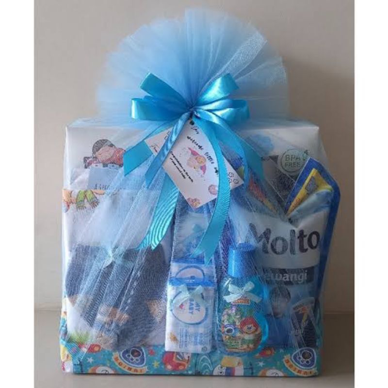 Jual Parcel bayi/hampers bayi premium kemasan keranjang kain tile ...
