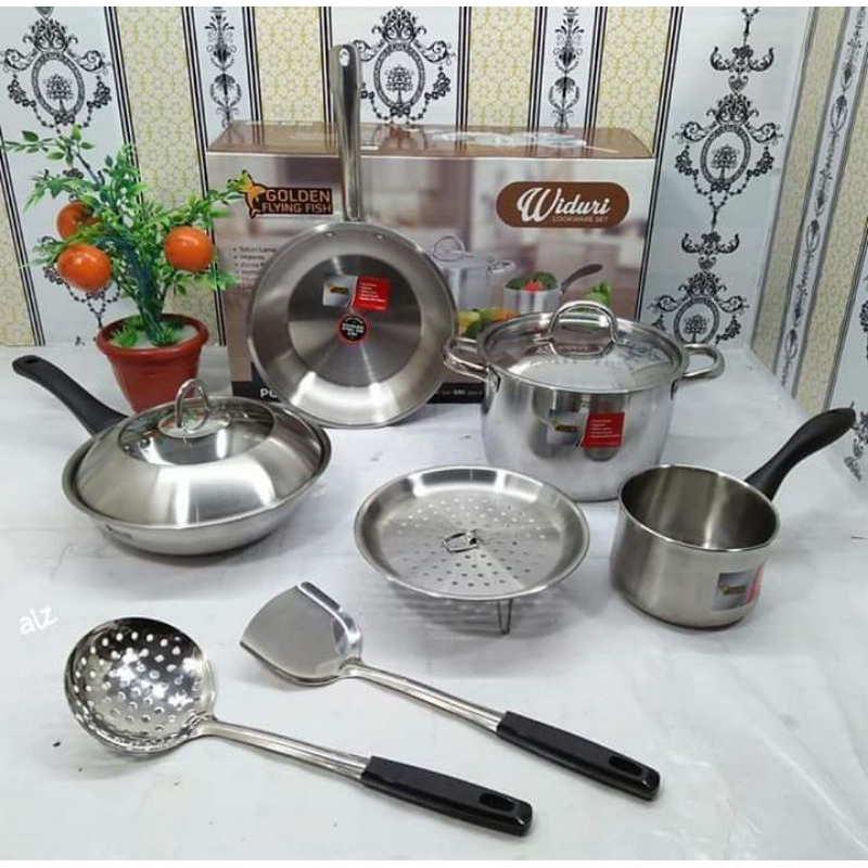 Jual Panci set stanlis widuri - Golden flying fish | Shopee Indonesia