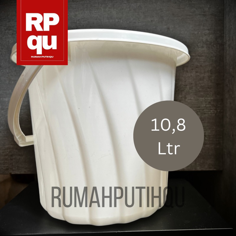 Jual Ember Warna Putih Aesthetic | Ember Plastik Ulir 10,8 Liter ...