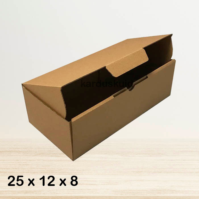 Jual Kardus 25 x 12 x 8 cm die cut tipe E Flute K150 box kotak karton ...